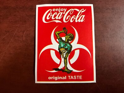 Motorcycle Sticker for Helmets or toolbox #1,923 Enjoy Coca-Cola Zombie ...
