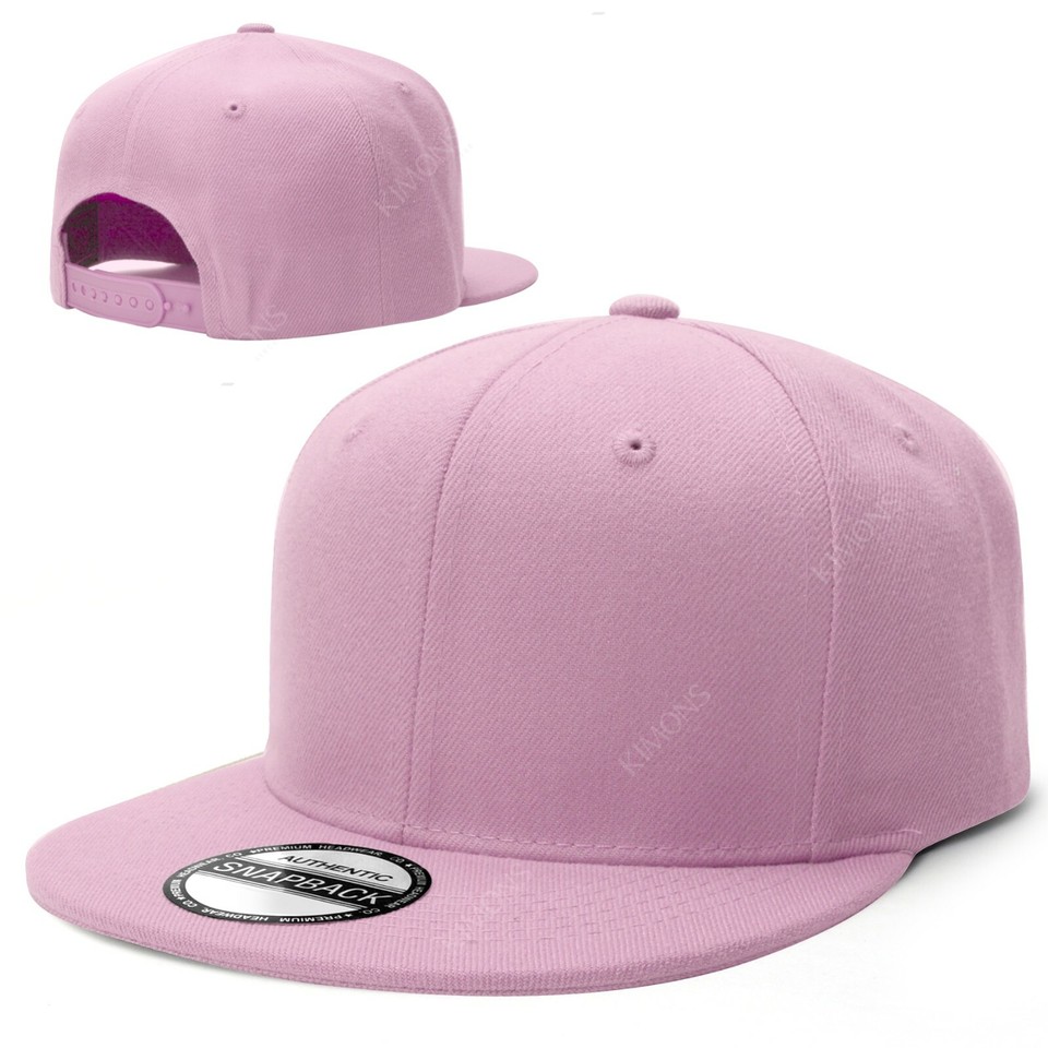 Premium Snapback Hat Flat Bill Baseball Cap Trucker Solid Blank ...