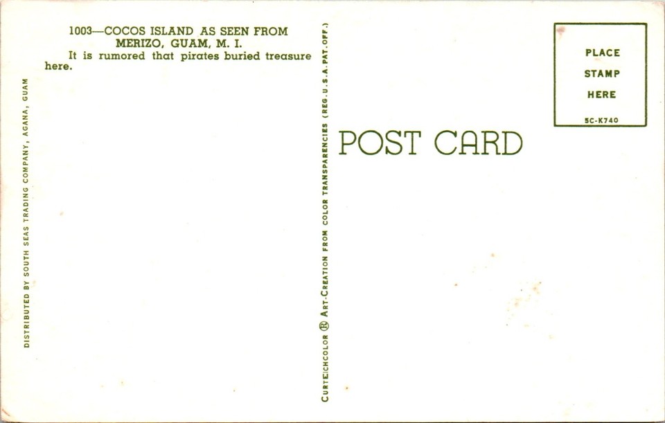 Postcard Guam Cocos Island as Seen from Merizo Guam Micronesia ...