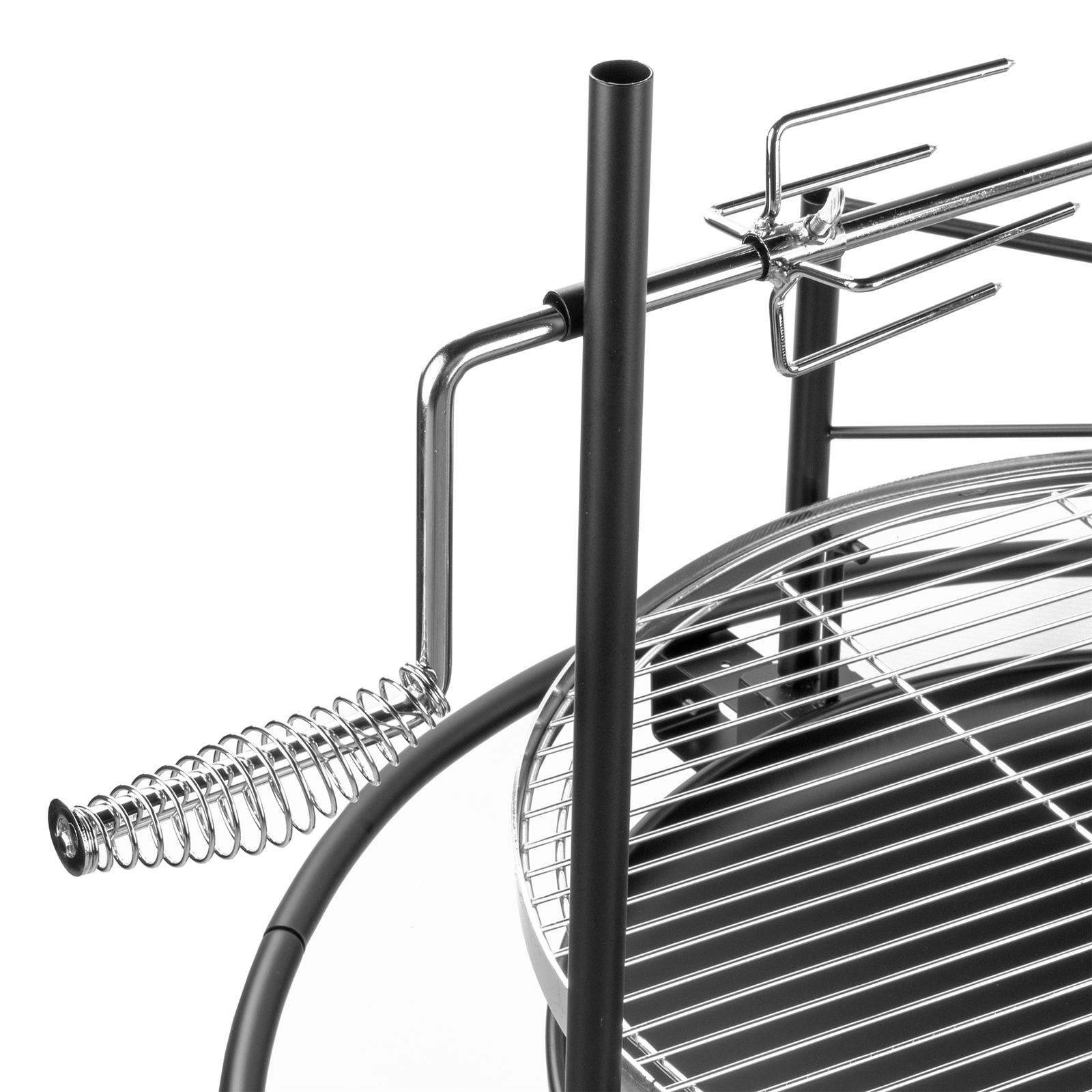 OUTDOOR CHARCOAL BBQ GRILL WITH ROTISSERIE BARBECUE HOT SPIT ROAST FIRE ...