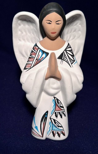 Navajo Native American Kneeling Angel HandPainted Pottery Figurine | eBay