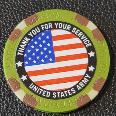 PIKES PEAK HD ~ COLORADO ~ ARMY MILITARY APPRECIATION CHIP ~ Harley ...