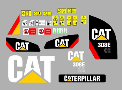 Caterpillar 308E Cr Stickers Kit Complet | eBay