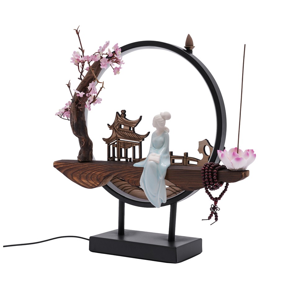 Incense Burner Holder 3 Gear Led Night Light Ceramic Backflow Incense ...