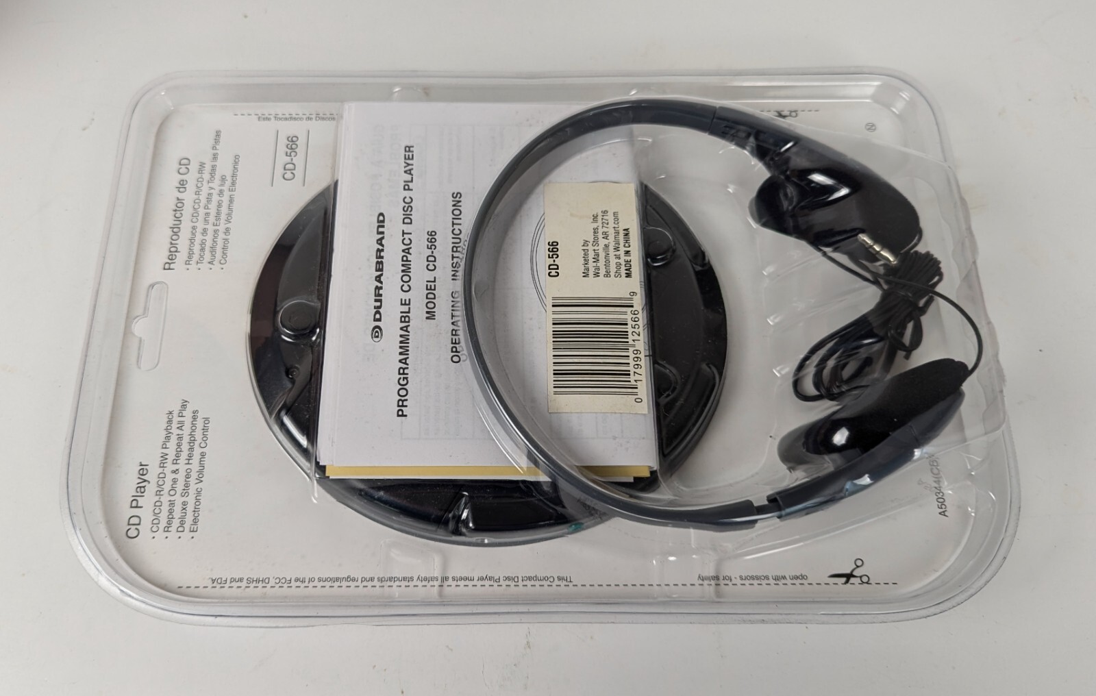 Durabrand Portable CD Player Blue CD-566 With Headphones New Sealed | eBay