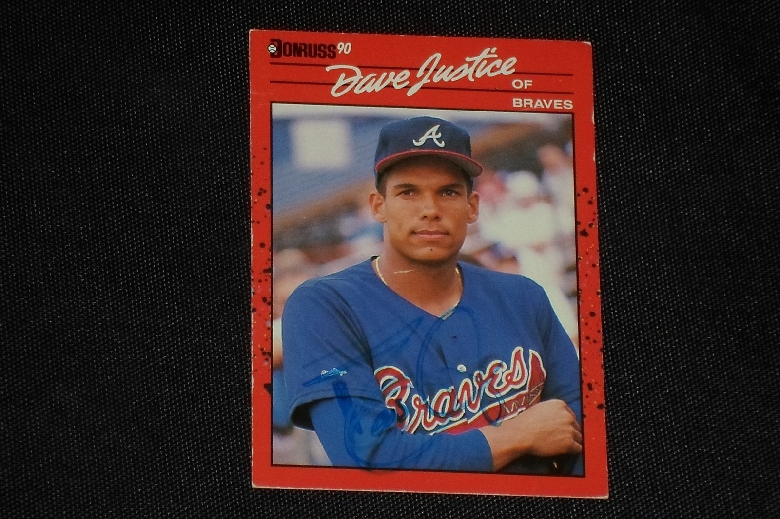 DAVE JUSTICE 1990 DONRUSS ROOKIE SIGNED AUTOGRAPHED CARD #704 BRAVES | eBay