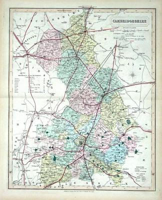 Pre-1900 - County Railway Map British Atlas 1877