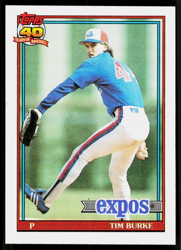 Tim Burke, 1991 Topps, #715, Montreal Expos, | eBay