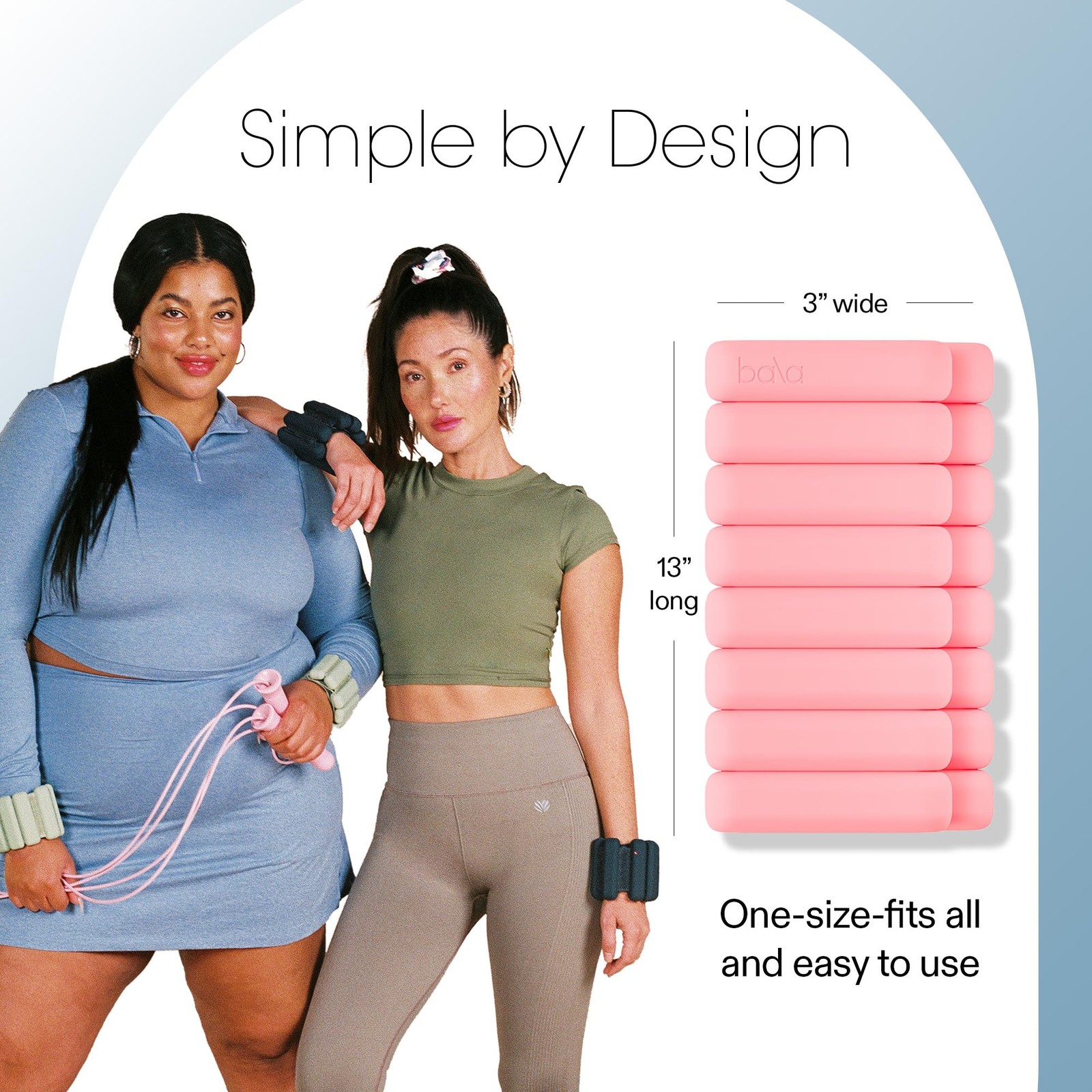 Bala Fitness Boxing Ankle Wrist Weight Portable Workout Bangles 2pc Set ...