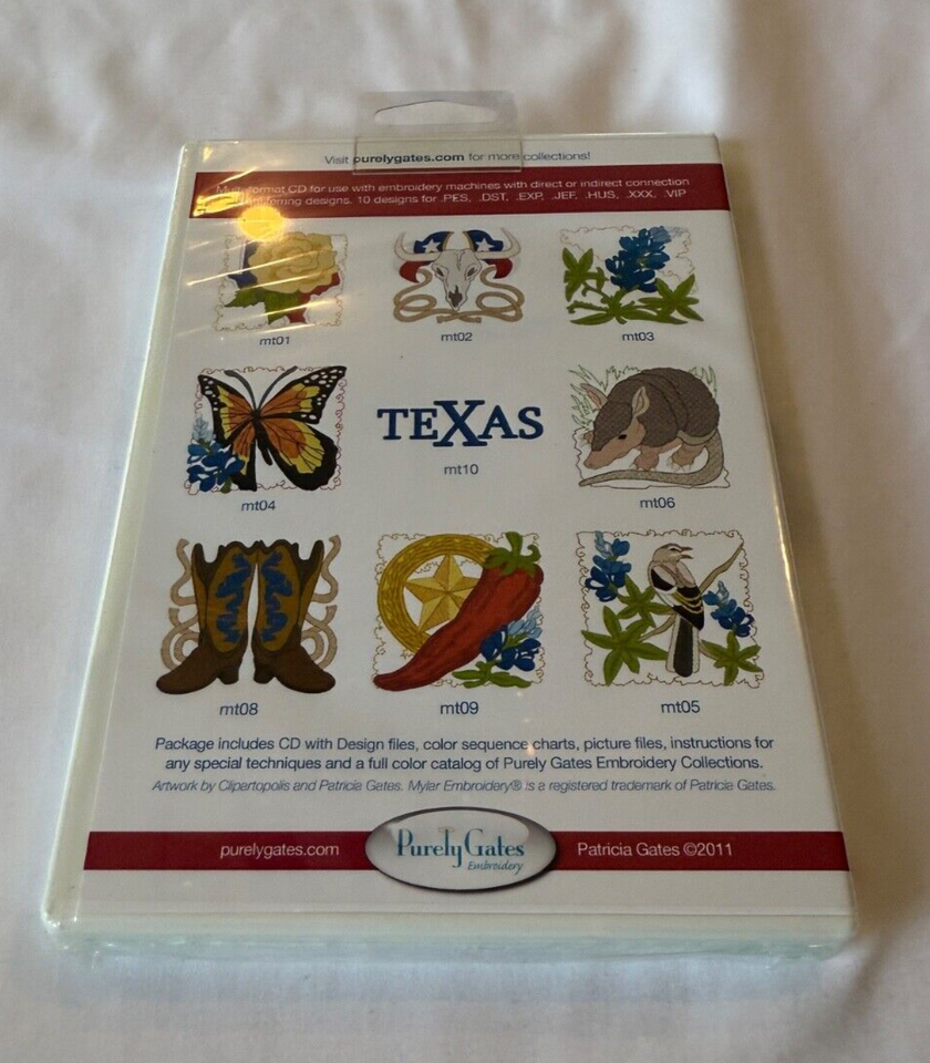 New Sealed - Mylar Texas - Purely Gates Embroidery CD | eBay