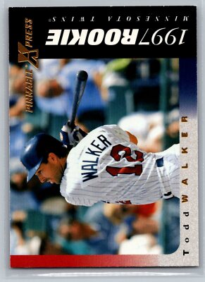 Todd Walker 1997 Pinnacle X-Press Rookie BASEBALL #118 Minnesota Twins ...