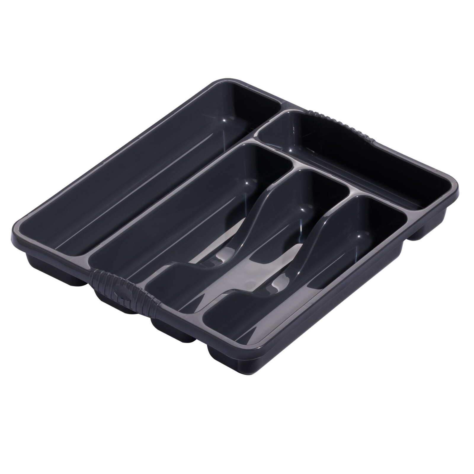 Cutlery Tray Drawer 5 Section Plastic Small Kitchen Insert Spoon Fork ...
