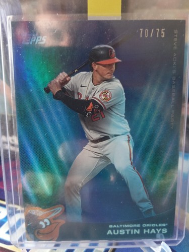 Austin Hays #68 2022 Topps Steve Aoki's Baseball Party Blue Glitter ...