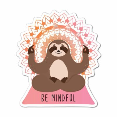 Mindful Sloth Sticker Hippie New Age Funny Car Laptop Notebook Vinyl | eBay