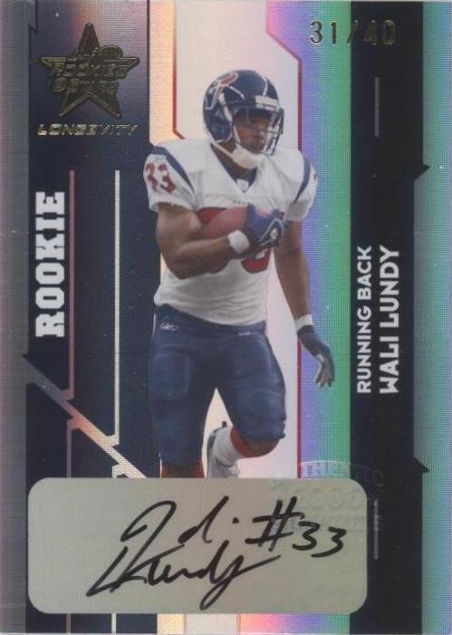 2006 Leaf Rookies & Stars Longevity - Rookie Wali Lundy #211 Signatures ...