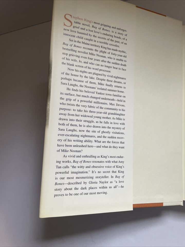 Stephen King Bag Of Bones Hard Cover First Edition 1998 Read Desc. | eBay