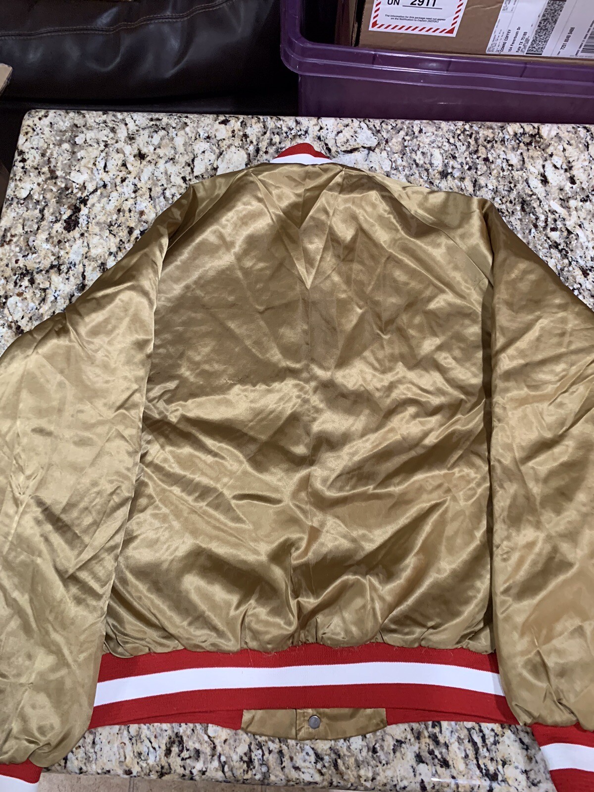 Vintage Gold San Francisco 49ers Chalk Line Satin Jacket | eBay