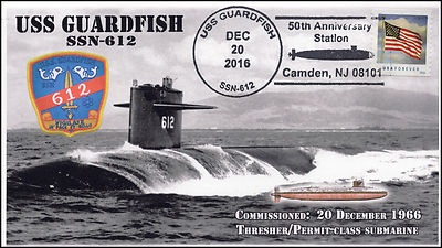 16-385, 2016, USS Guardfish, SSN-612, Pictorial Cancel, 50th Anniv | eBay