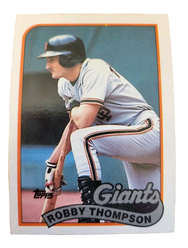 1989 Topps #15 Robby Thompson San Francisco Giants MLB Baseball Card ...
