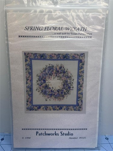 PATCHWORKS STUDIO Quilt Pattern - SPRING FLORAL WREATH PS101 34" x 34" 1996 | eBay