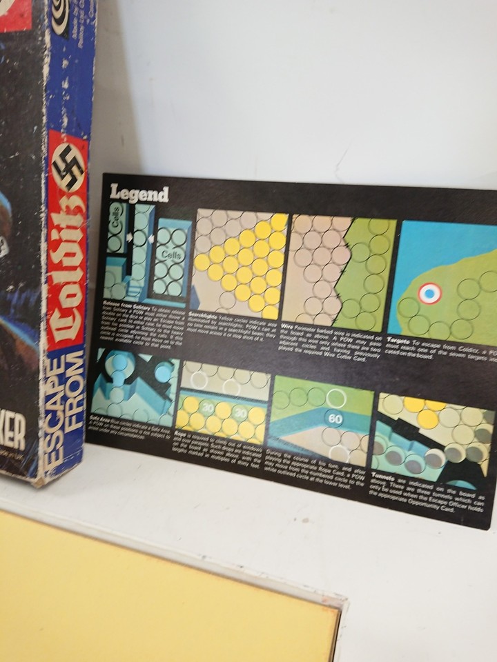 Vintage Escape from Colditz Board Game Parker 1970s Complete Bundle ...