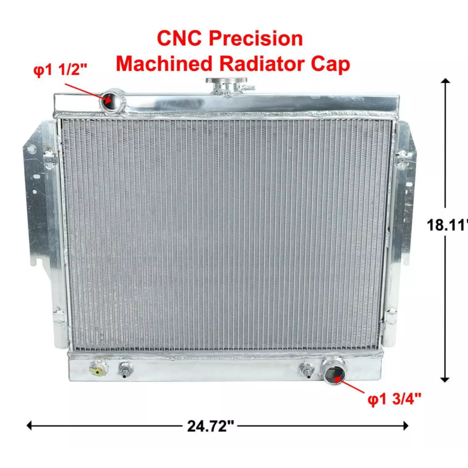 Aluminum Radiator For 79-93 Dodge D150 D250 D350 W150 W250 Ram 5.2/5.9L ...