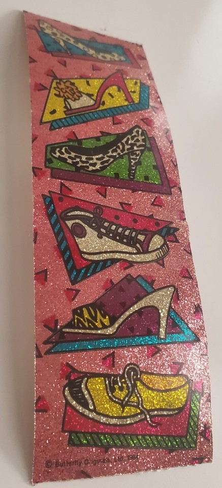 Vintage 80s Stickers Butterfly Originals Glitter Room Service 1984 ...