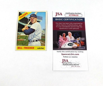 Bill Freehan Signed 1966 Topps Baseball Card #145 JSA Auto AY99610 | eBay