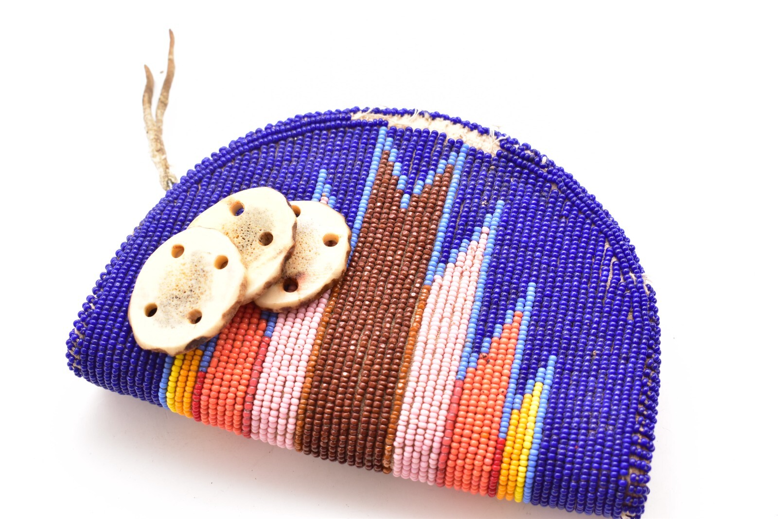 VTG Plateau Nez Perce Native American Pictorial Floral Beaded Flat Bag ...