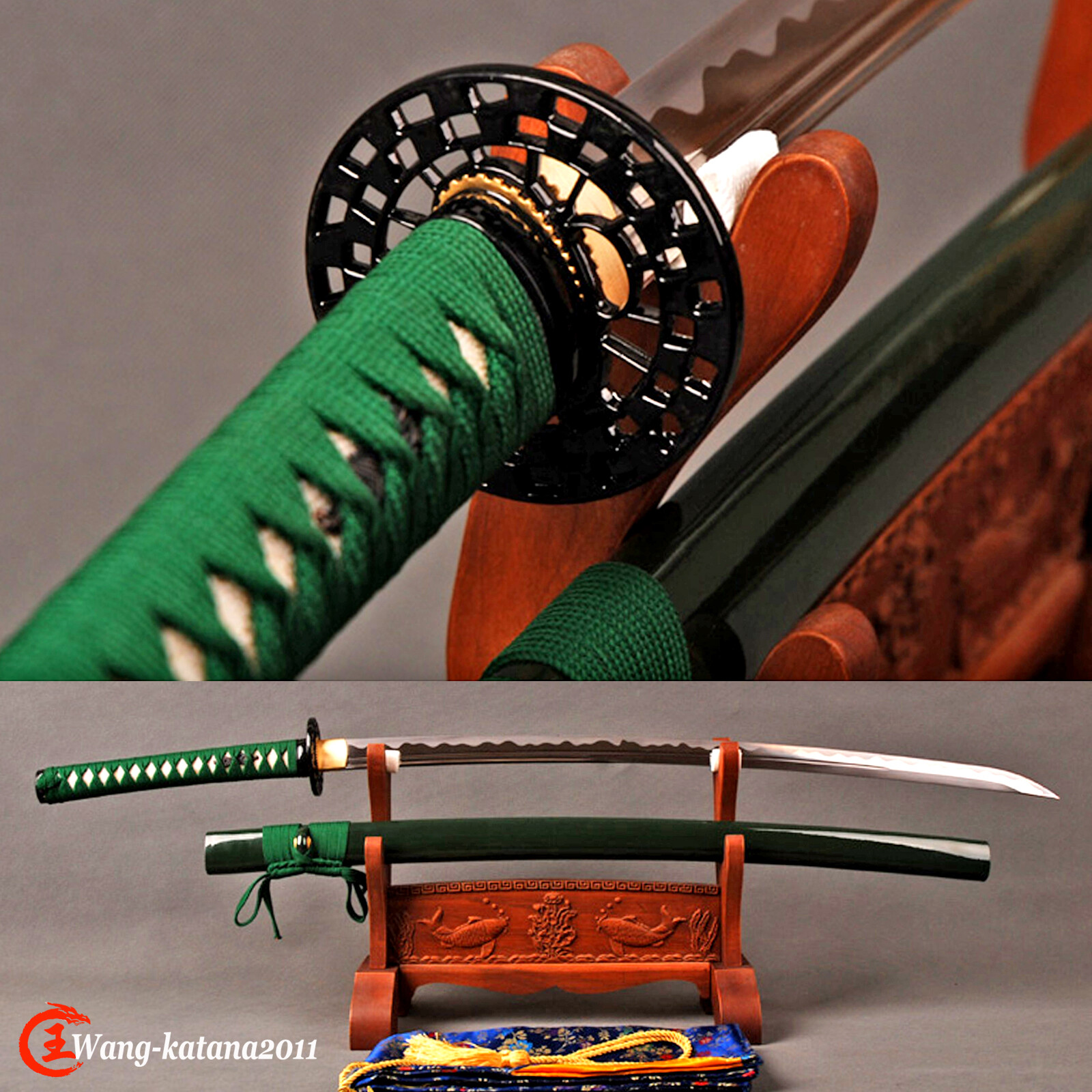 40''Green Full Tang Sword T10 Steel Sharp Unokubitsukuri Japanese ...