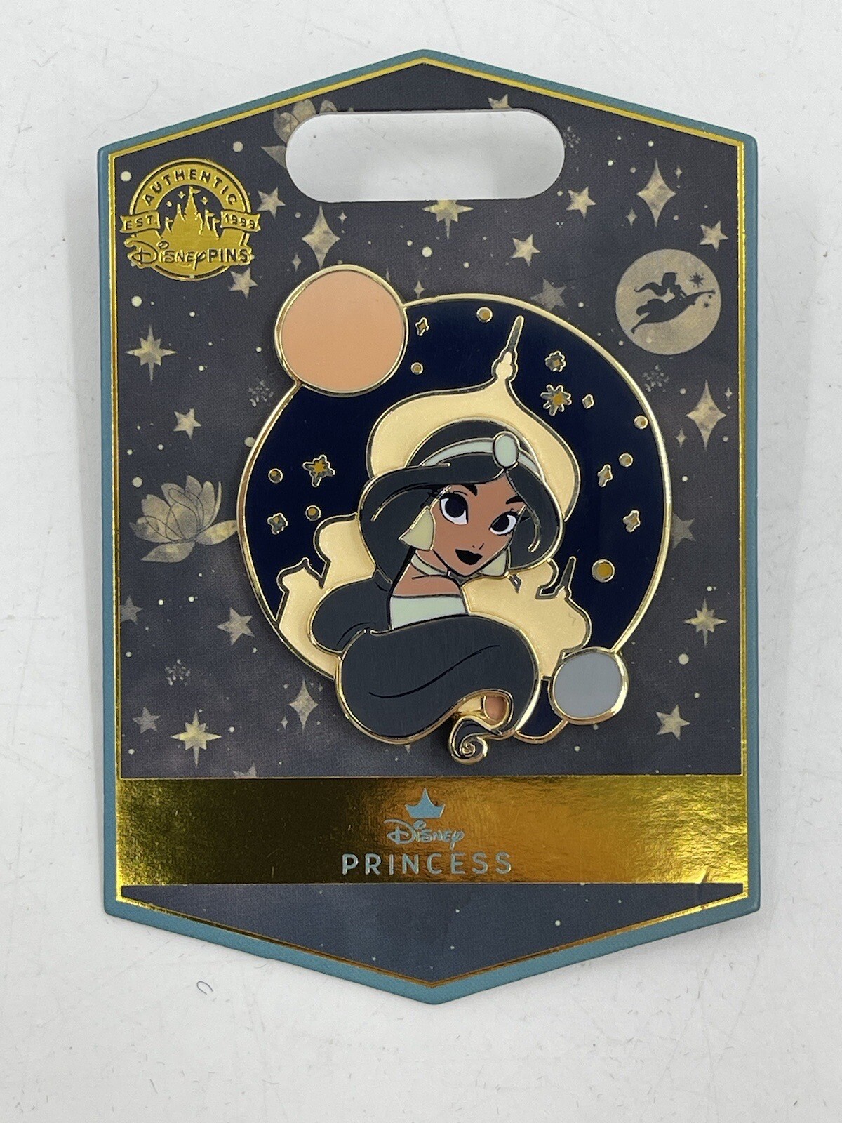 Disney Parks Pin Princess Jasmine Gold Agrabah Castle Aladdin Layered ...
