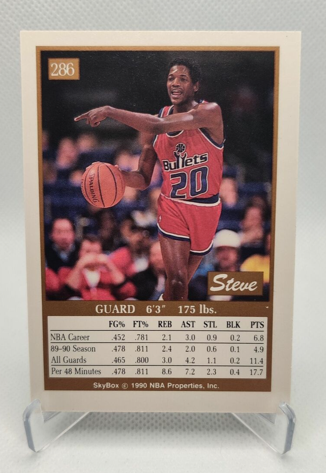 1990-91 Skybox Basketball Steve Colter #286 Washington Bullets | eBay