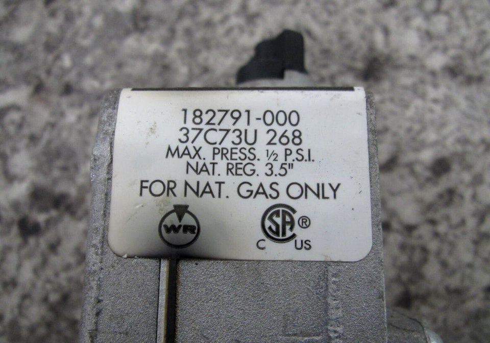AO Smith White-Rodgers 182791-000 37C73U-268 Water Heater Gas Valve ...