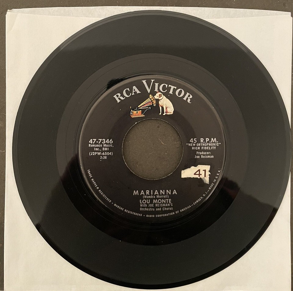 Lou Monte- Marianna / Strada 'Nfosa- 7" Vinyl Single (RCA 47-7346) | eBay