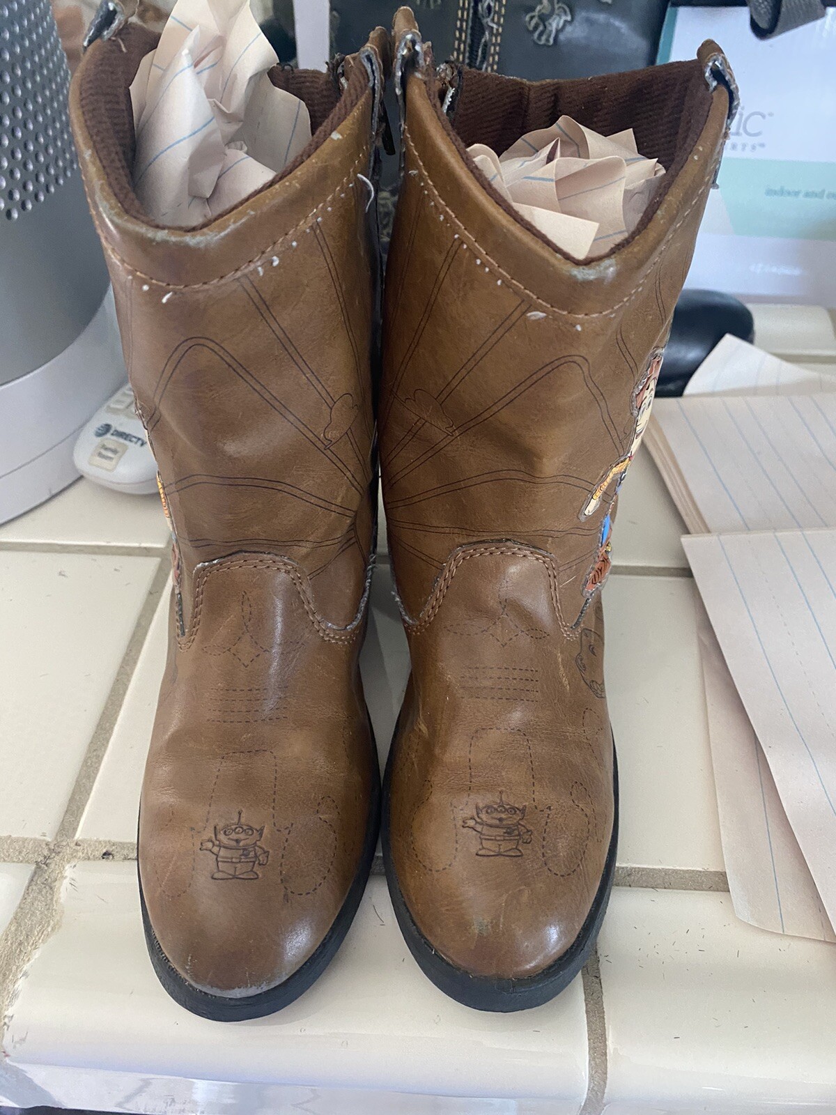 Toy Story Woody Cowboy Boots Brown Side Zip Boy's Size 10. | eBay