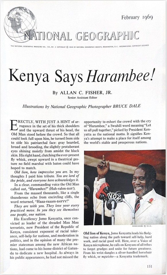 National Geographic Magazine - February 1969 The Moon Kenya Atlanta ...