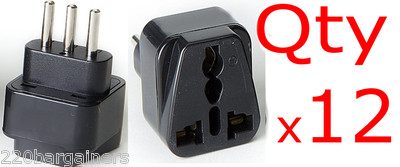 12pk American To Italy Plug Adapter Travel Converter USA UA To Italian ...