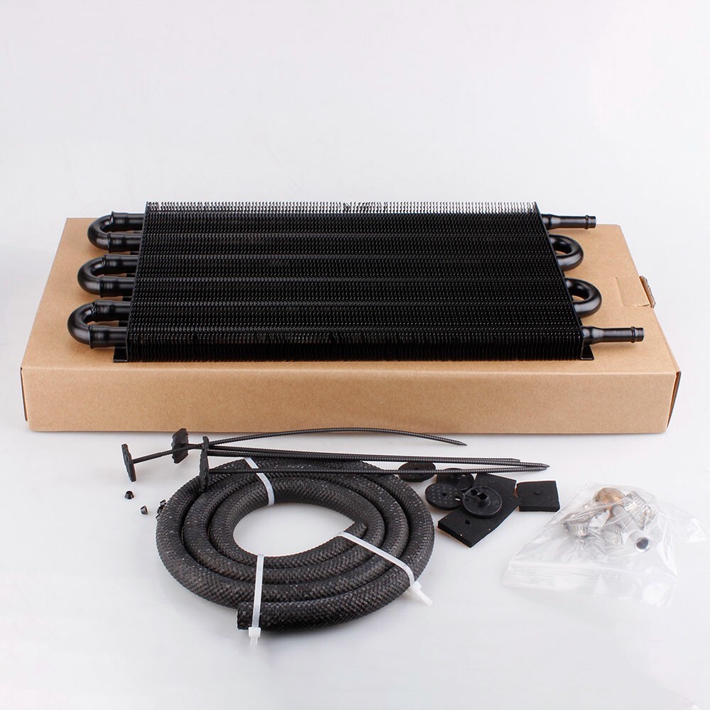 Aluminum 6 Row Universal Remote Transmission Oil Cooler Radiator ...