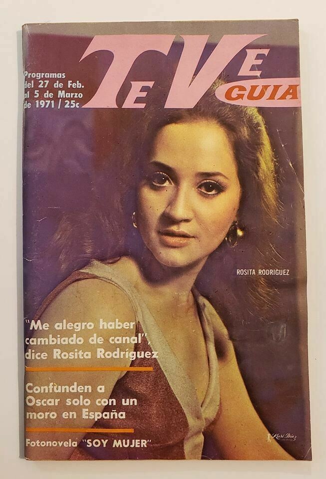 VTG TV GUIDE MAGAZINE / TE-VE GUIA / ROSITA RODRIGUEZ / PUERTO RICO ...
