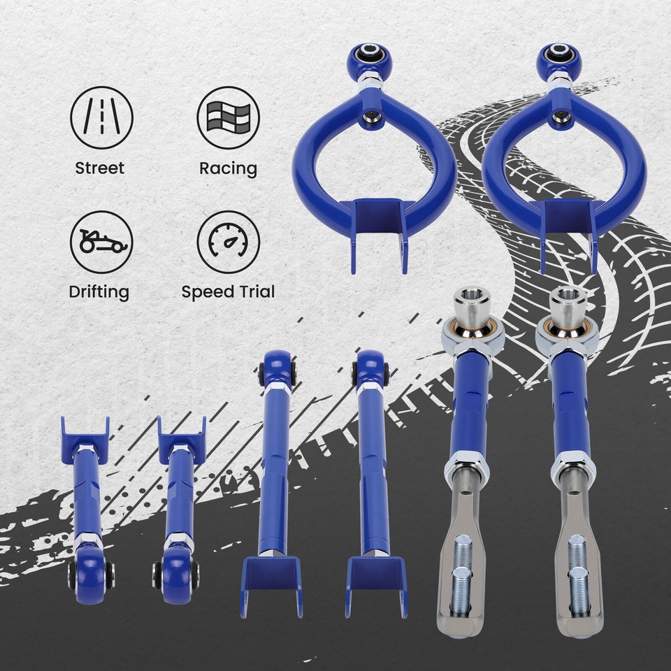 Adjustable Tension Rod Rear Camber Toe Traction Control Arms For Nissan ...