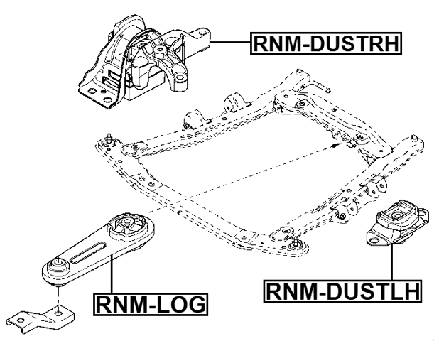 RNM-DUSTRH Febest RIGHT ENGINE MOUNT (HYDRO) 113755975R, 112100071R ...