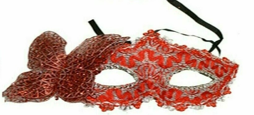 Ladies Verona Masquerade Ball Moulin Rouge Fancy Dress Burlesque Eye ...