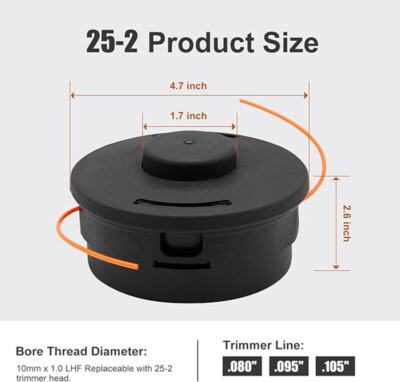 Trimmer Head for Stihl KM55/FS130R - Dual-Line Cutting System ...