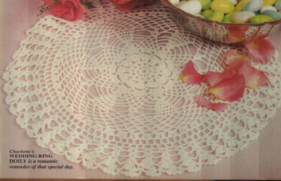 WEDDING RING DOILY 10" HOME DECOR CROCHET PATTERN INSTRUCTIONS | eBay
