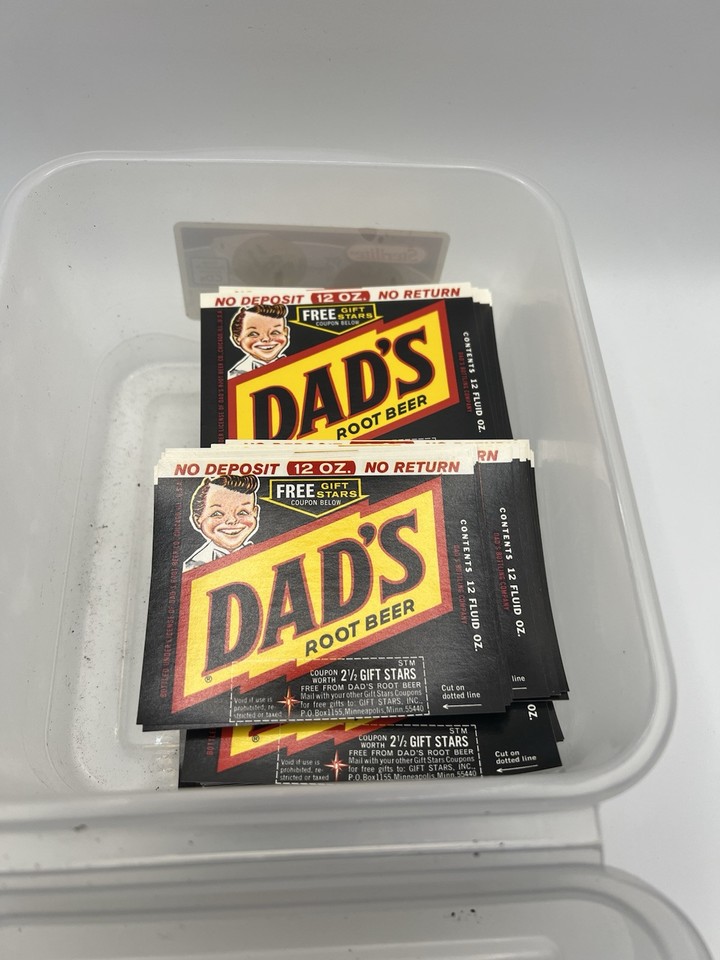 VINTAGE DADS ROOT BEER MAMA SIZE QUART SODA BOTTLE LABEL BRAND NEW ...