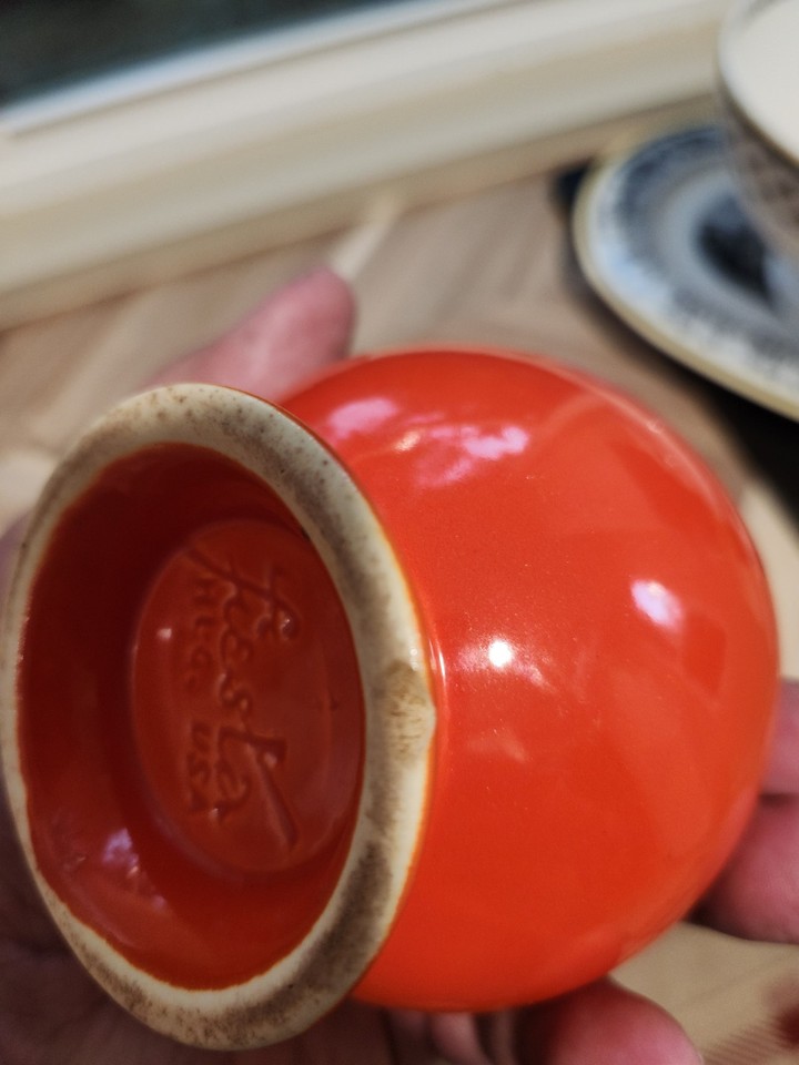 Fiesta Marmalade Vintage 'Radioactive Red' Orange with Lid Fiestaware ...