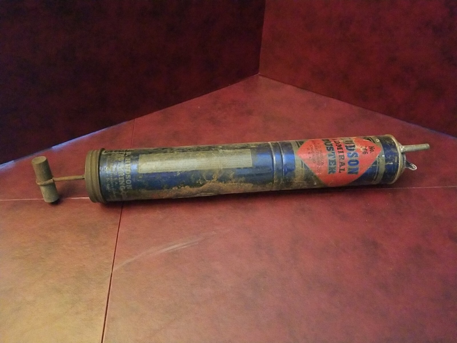 Vintage Hudson Admiral Tin Metal Bug Sprayer Duster Hand Pump | eBay