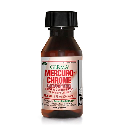 Germa MercuroChrome. First Aid Antiseptic. For Minor Wounds. External ...