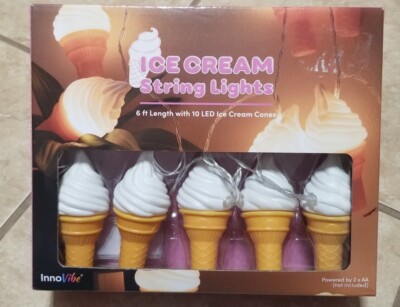 InnoVibe 10 LED Ice Cream Cones String Lights (6ft Long) | eBay