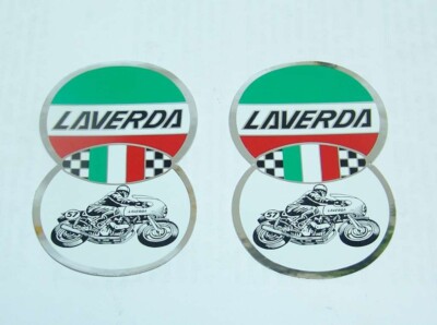 Pair Stickers Logos Motorcycle Laverda AD770158 | eBay